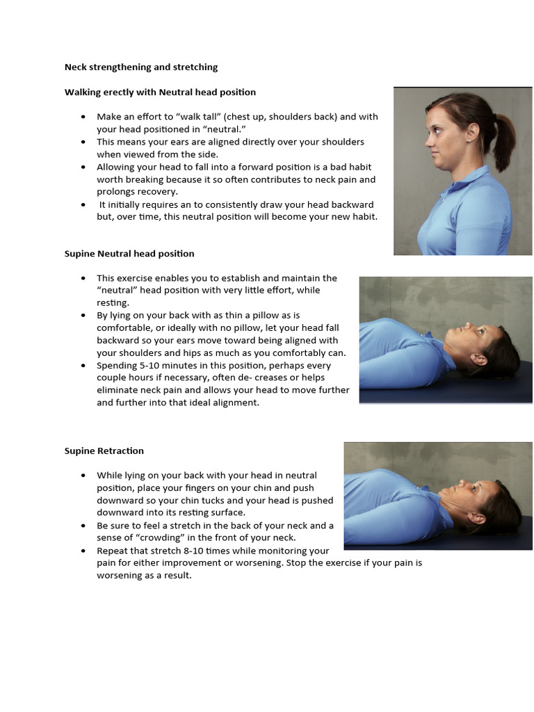 Neck strengthening and stretching | PDF | Anatomical Terms Of Motion