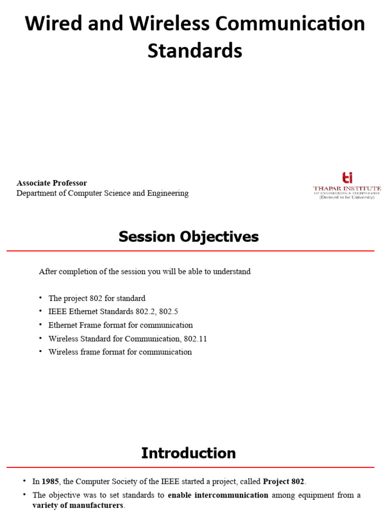 Communication Standards | PDF | Ethernet | Wireless Lan