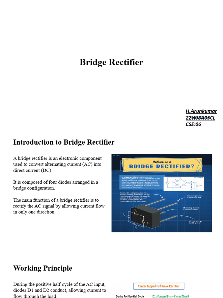 Bridge Rectifier | PDF | Rectifier | Alternating Current Bridge Rectifier | PDF | Rectifier | Alternating Current