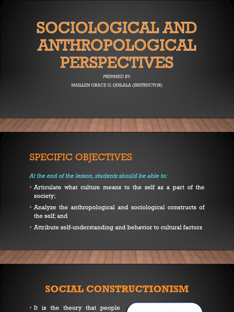 2 Sociological and Antropological Perspectives | PDF | Anthropology ...