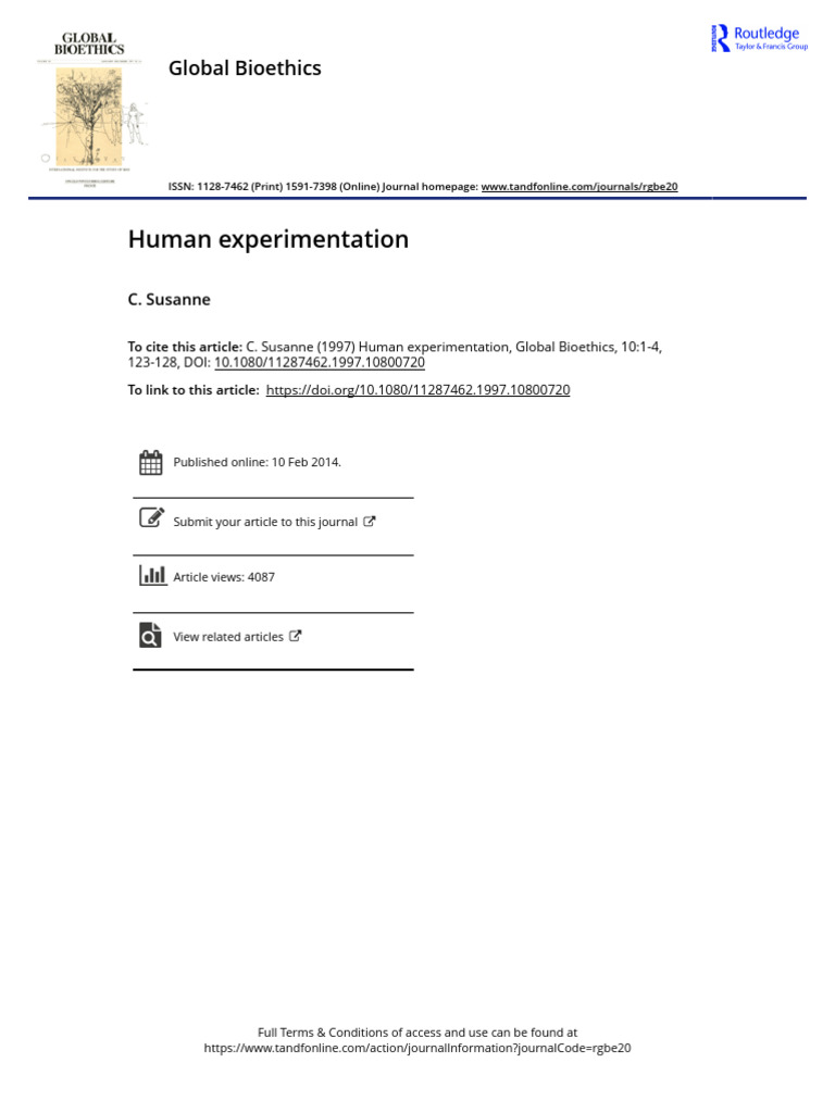 Human Experimentation | PDF | Informed Consent | Clinical Trial