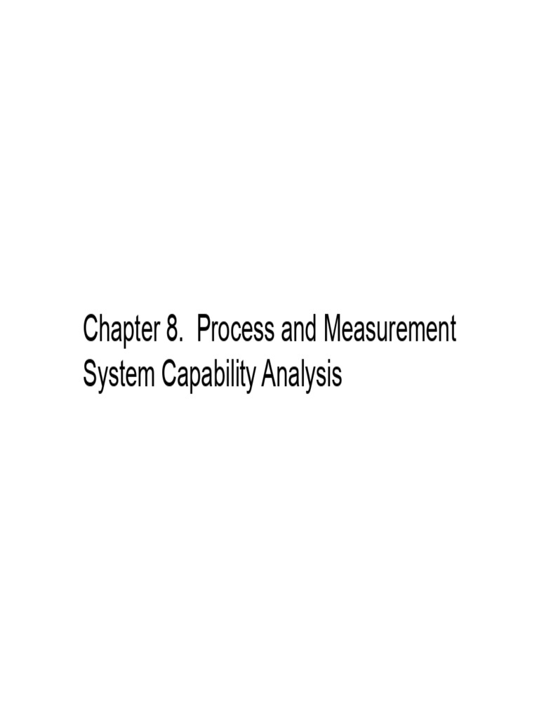 Chapter 8. Process and Measurement | PDF | Signal To Noise Ratio | Normal Distribution
