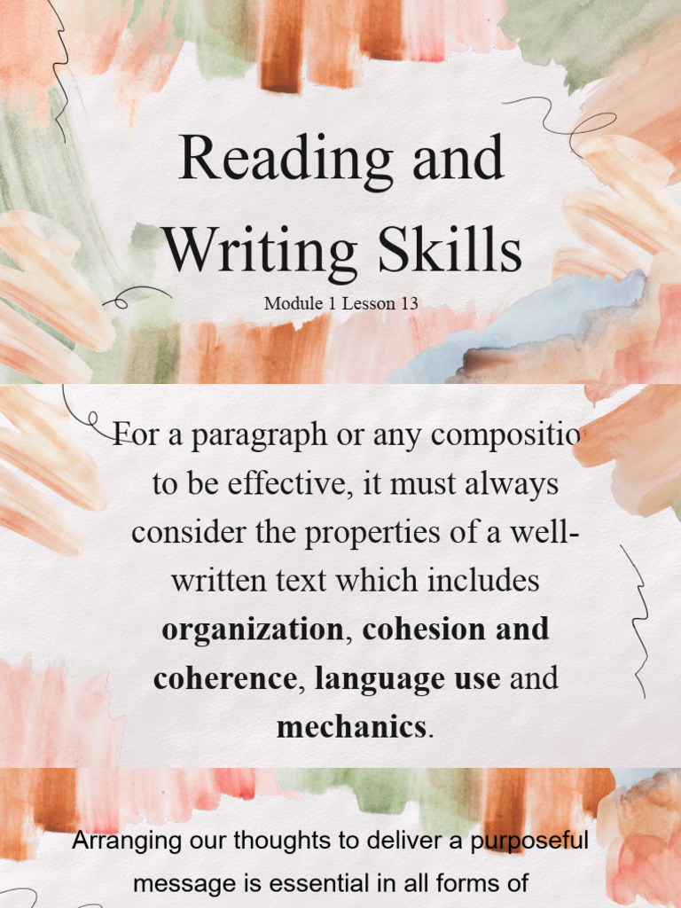 Effective Writing: Organization Skills | PDF