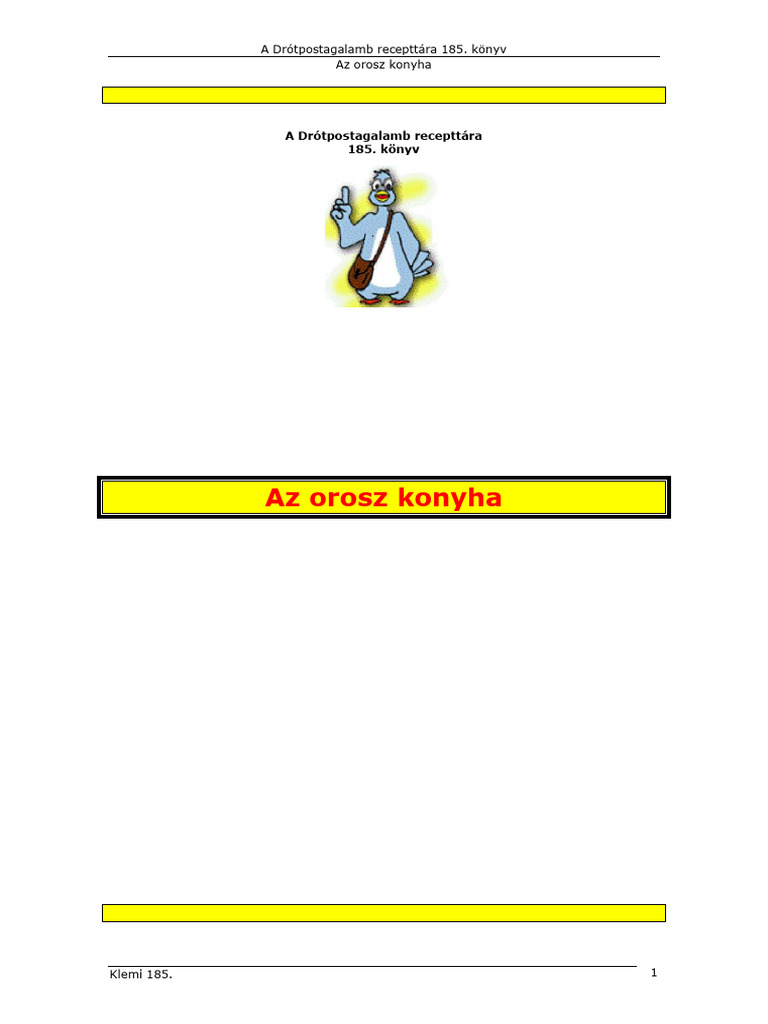 Az Orosz Konyha | PDF
