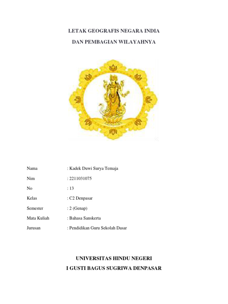 Letak Geografis Negara India | PDF