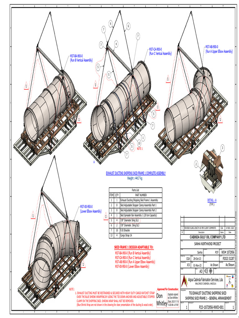 P23-1072956-NWD-001 - NW TG Exhaust Ductings Shipping Skid + MTO - Rev ...