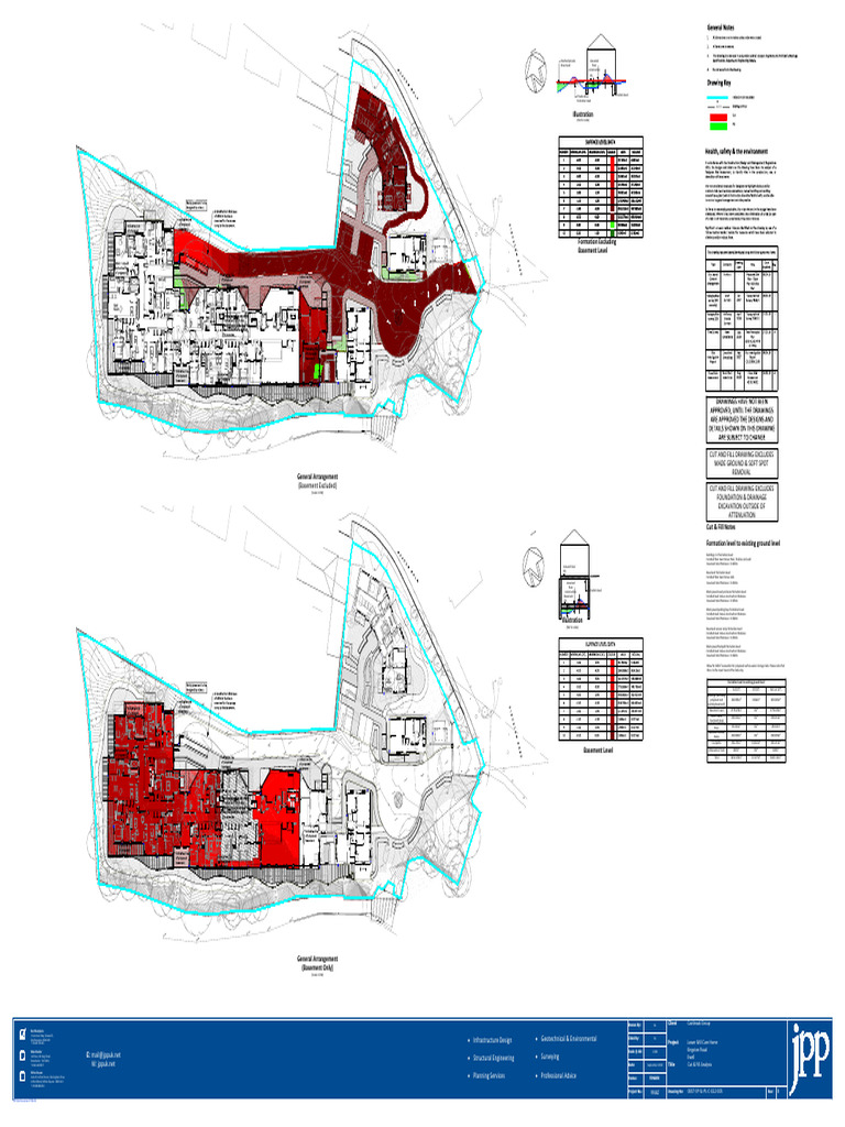 Construction Site Cut & Fill Plan | PDF | Road Surface | Basement