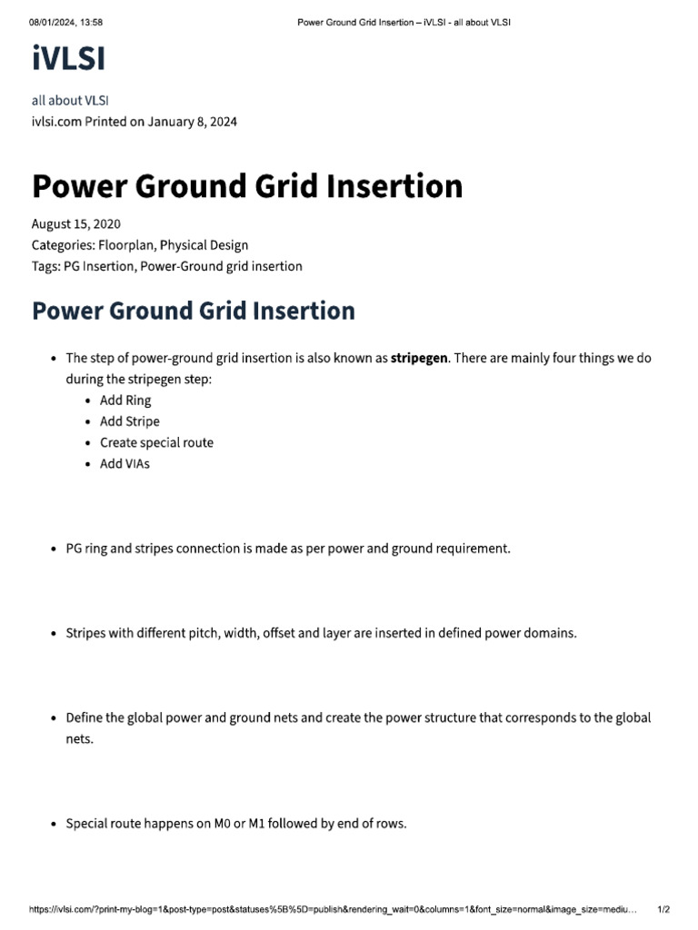 15power Ground Grid Insertion | PDF