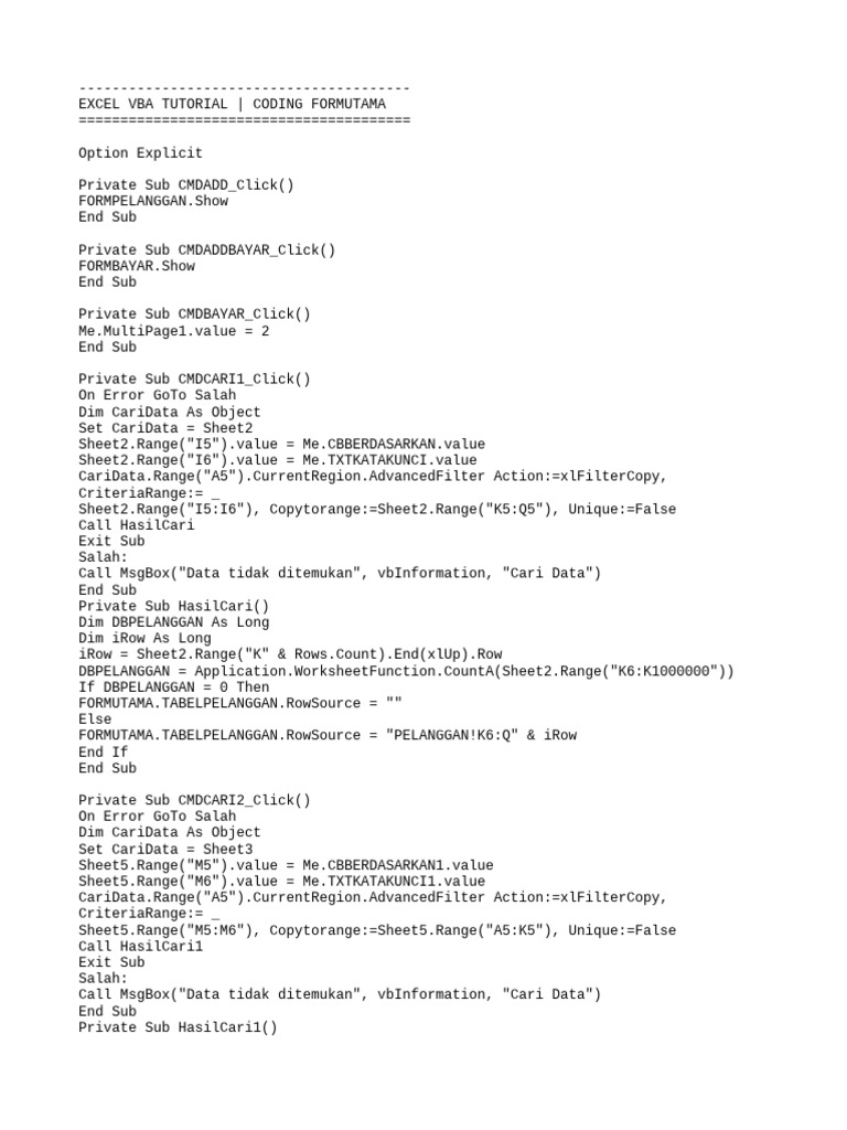 Form Utama | PDF | Pemrograman Komputer