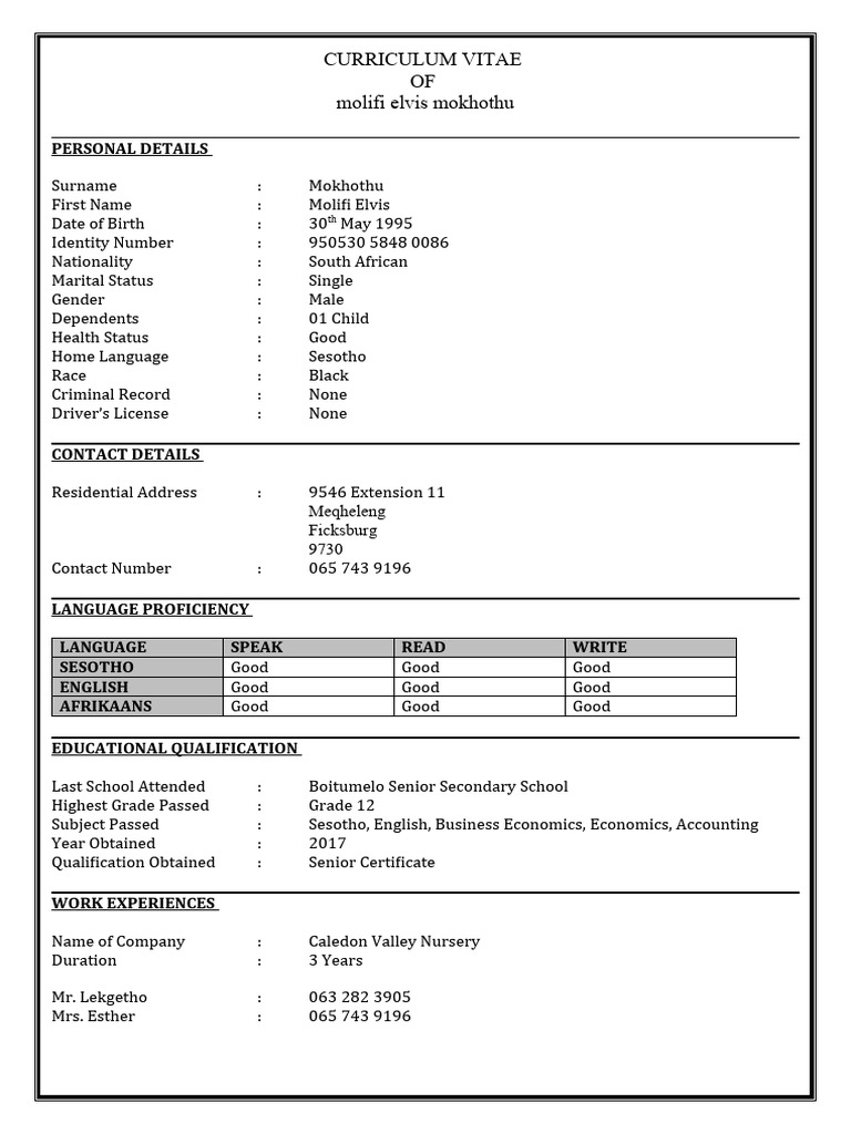 Molifi Elvis Mokhothu | PDF