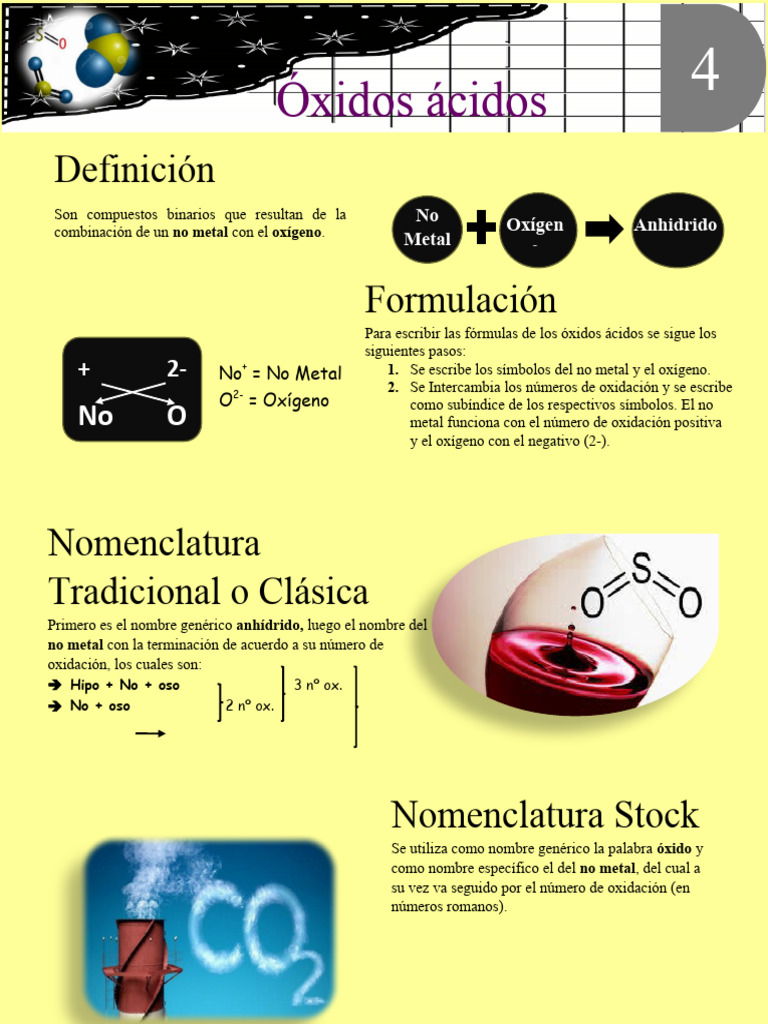 Óxidos Ácidos | PDF | Óxido | Química