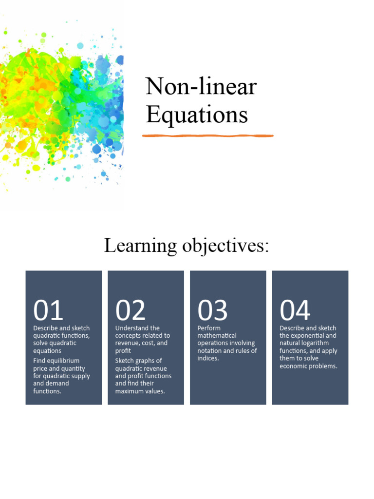 Chapter 2 Non-Linear Equations | PDF | Quadratic Equation | Logarithm