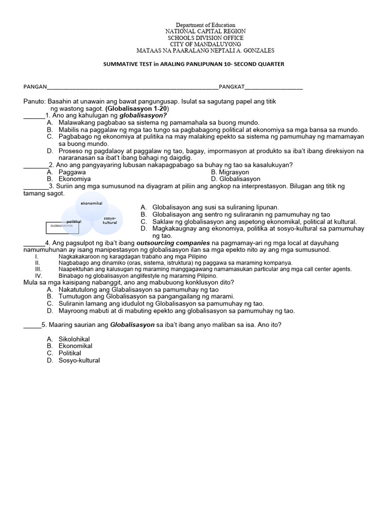 Summative Test | PDF