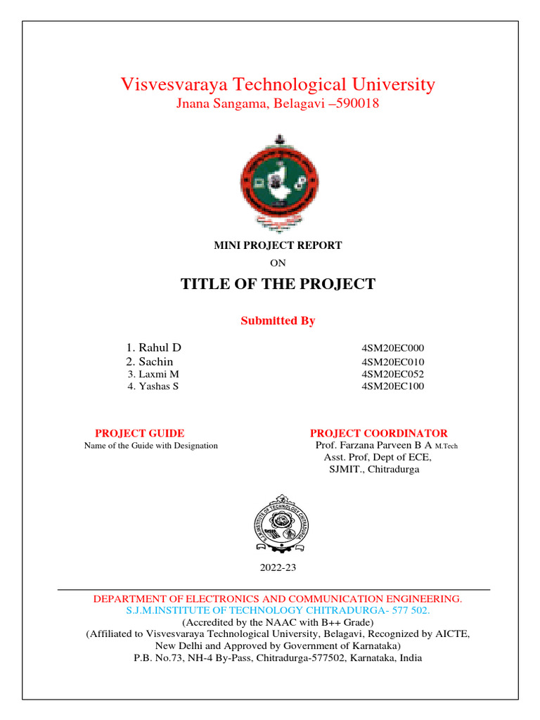 ECE Mini Project Report | PDF | Career And Technical Education | Science Education