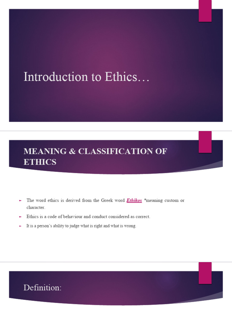 Understanding Ethics: Types and Importance | PDF | Business Ethics ...