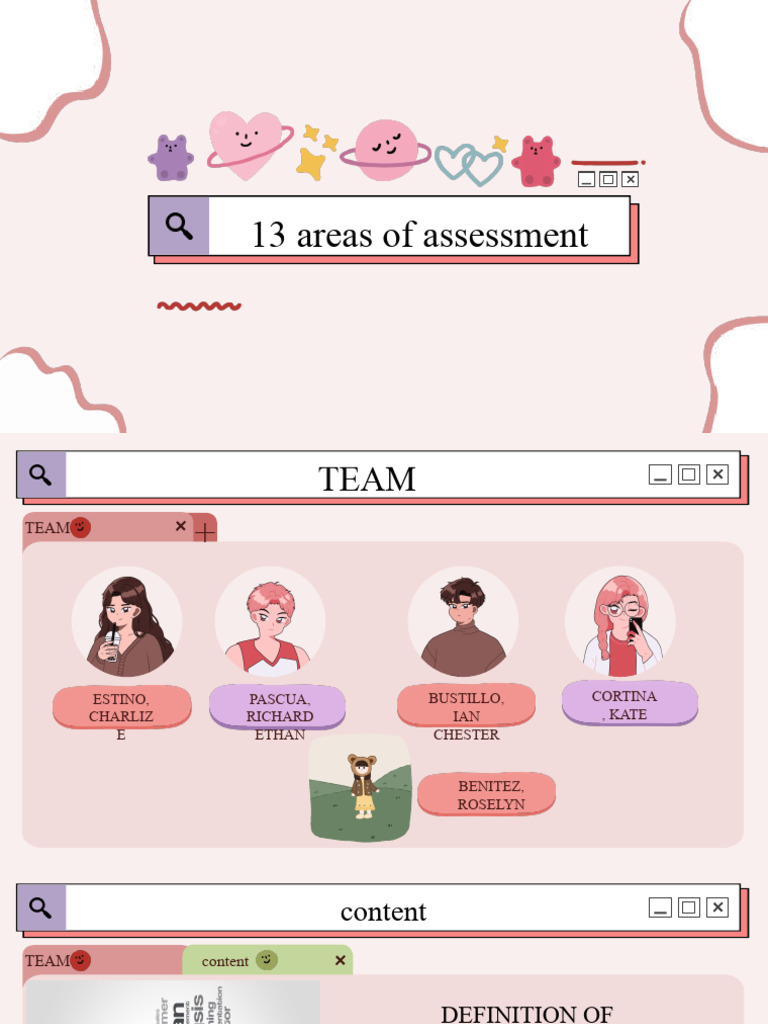 13 Key Areas of Nursing Assessment | PDF | Perception | Psychosocial