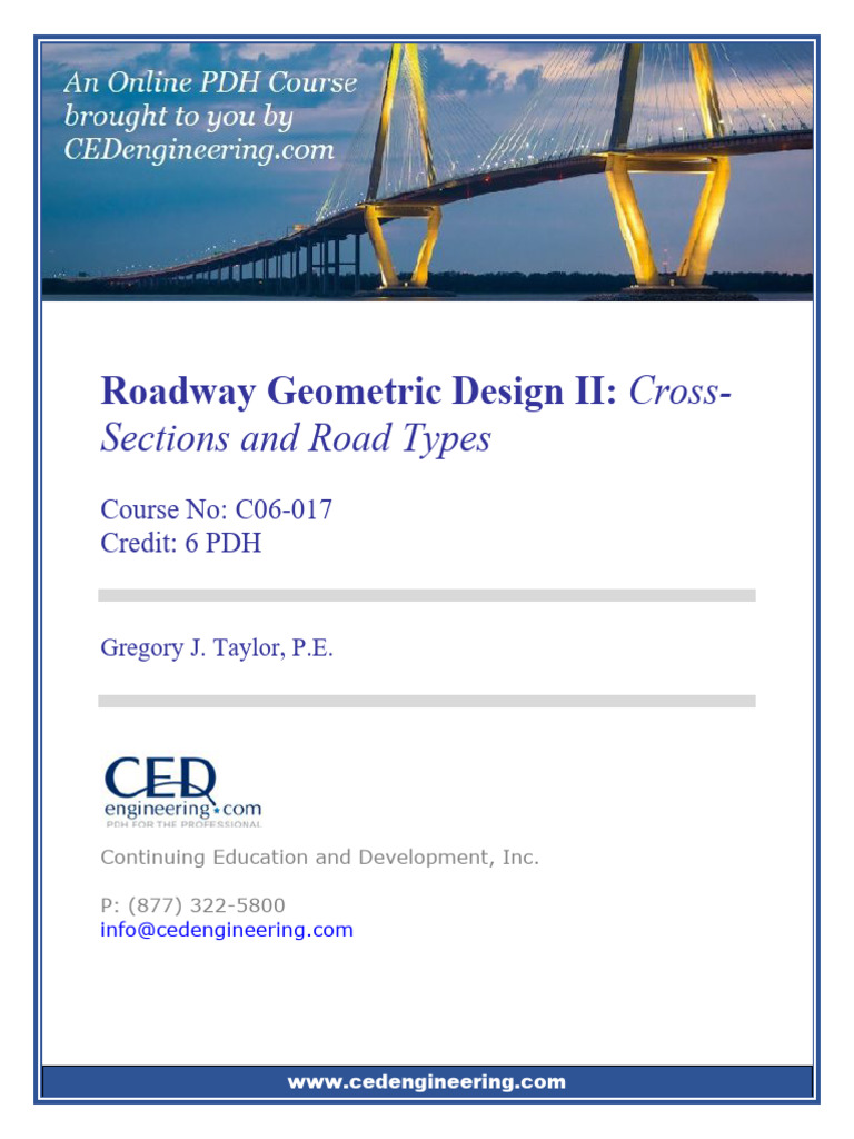 - Roadway Geometric Design II - Cross-sections and Road Types | PDF ...