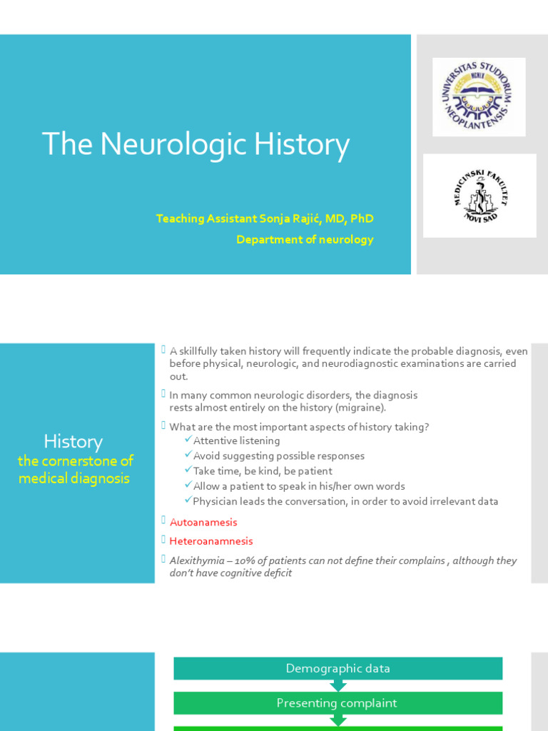 The Neurologic History | PDF | Neurology | Handedness