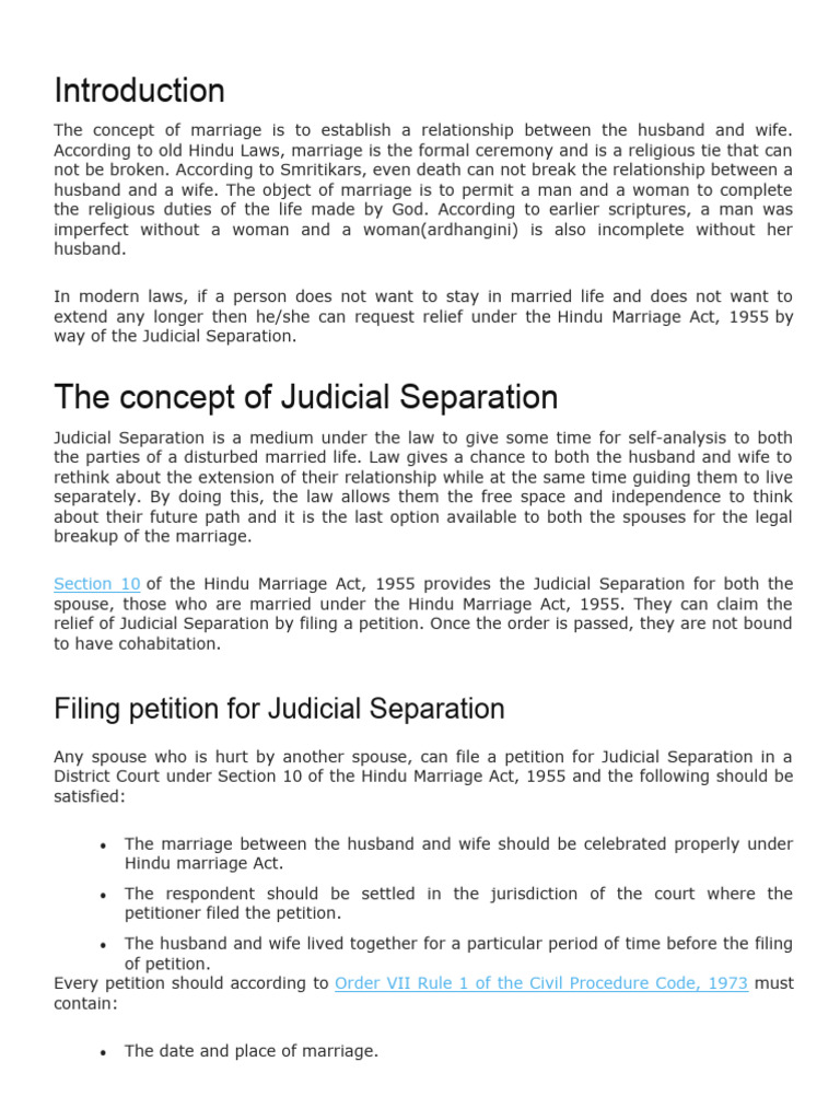 Judicial Separation | PDF | Marriage | Husband
