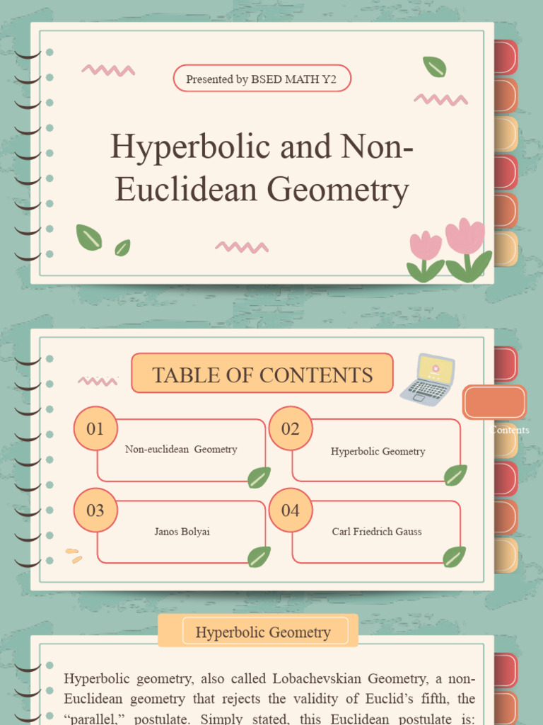 Hyperbolic and Non Euclidean | PDF | Hyperbolic Geometry | Line (Geometry)