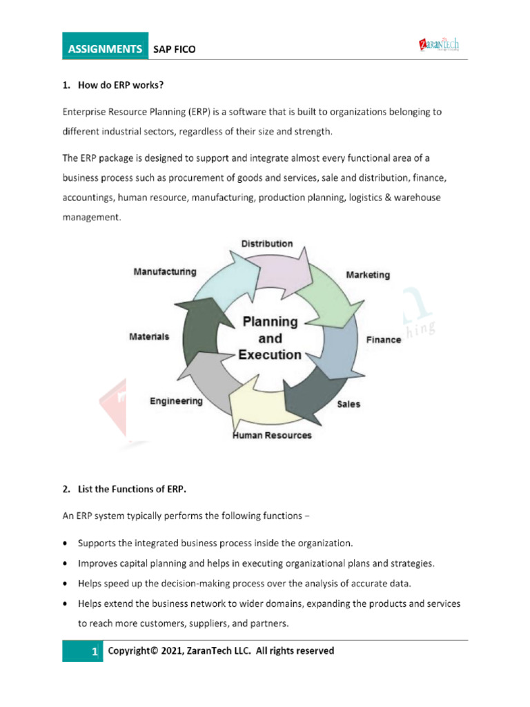 Assignment - Introduction To SAP R3 | PDF