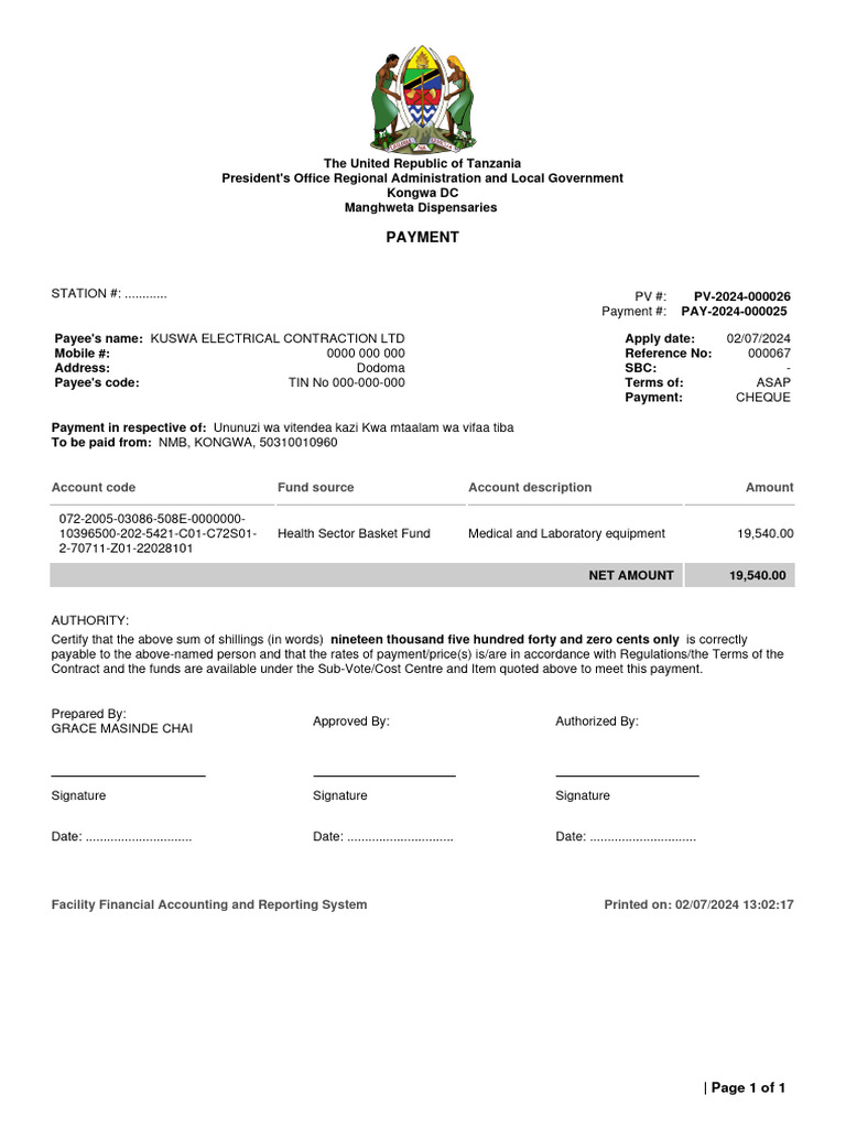 Payment - 07-02-2024 13 - 0202 - 1717 | PDF | Payments | Cheque