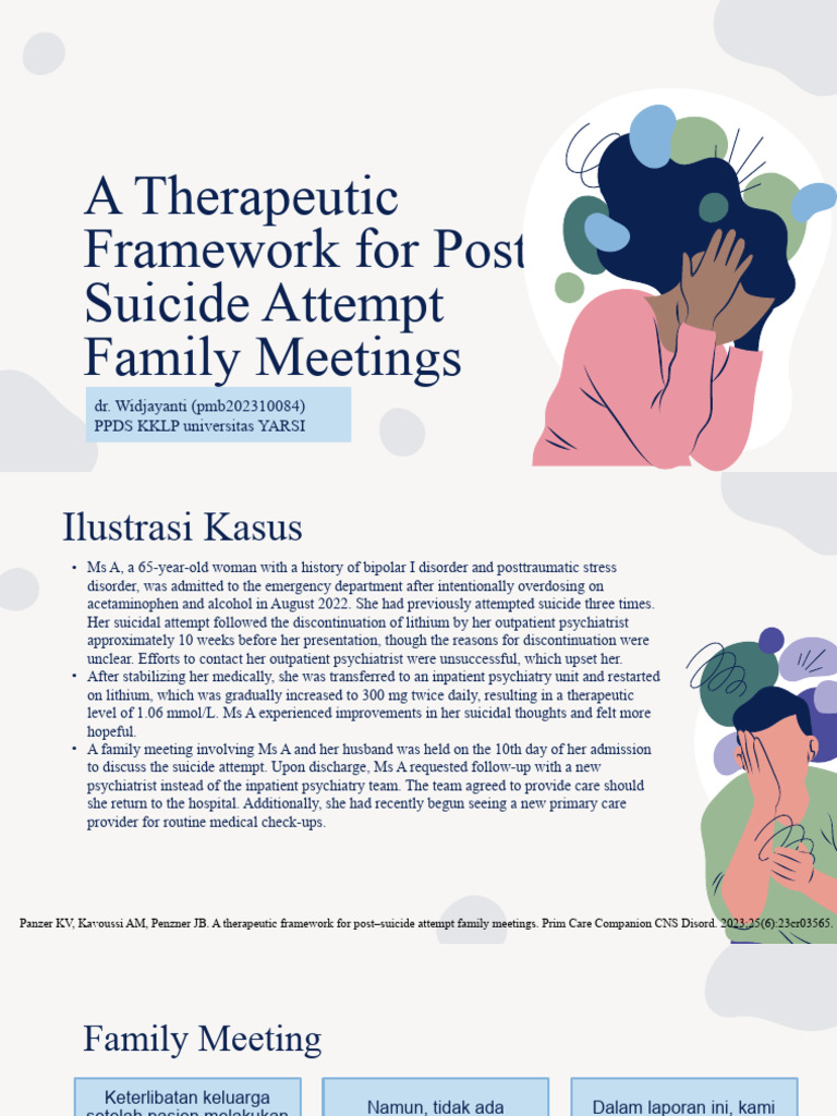 A Therapeutic Framework For Post Suicide Attempt Family Meetings Journal - Widjayanti | PDF ...