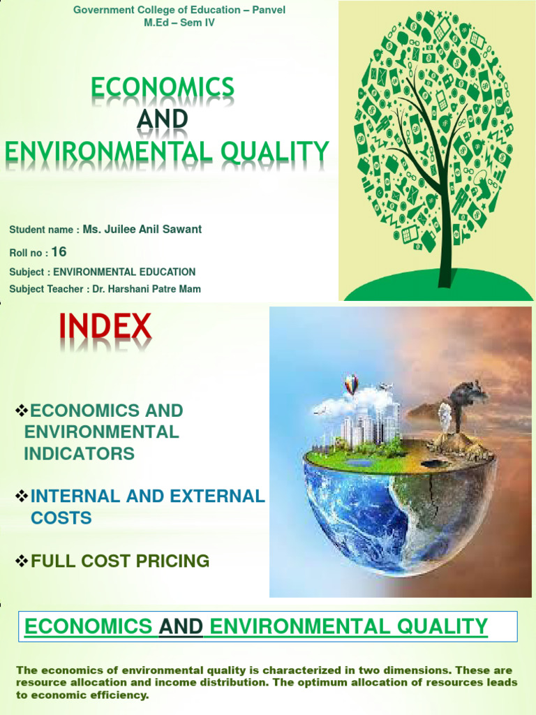 EVS PPT (1) | PDF | Cost | Economics
