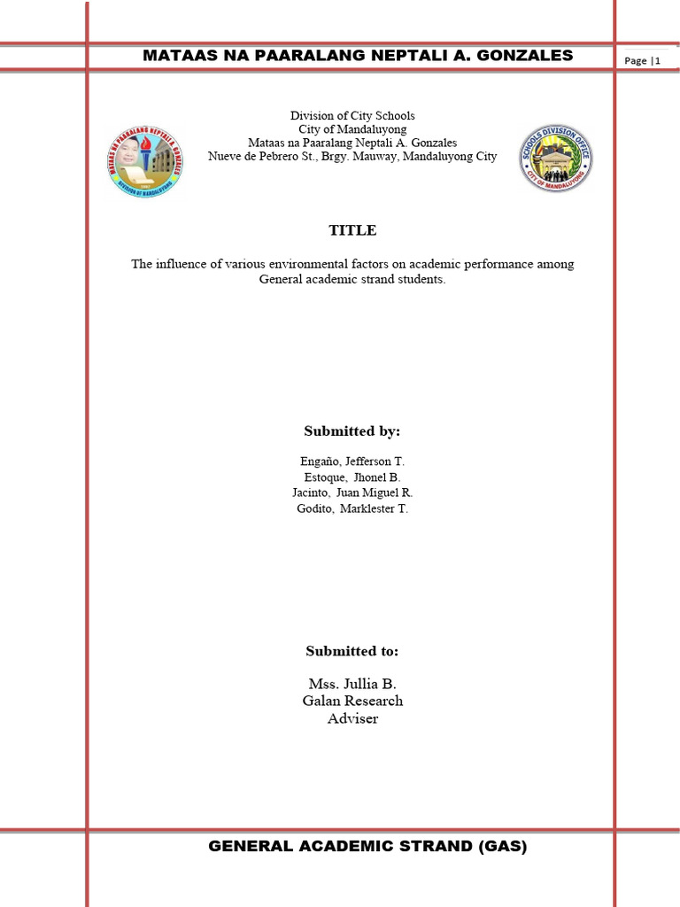 Research Chapter 1 2 1 | PDF | Behavioural Sciences | Psychological ...