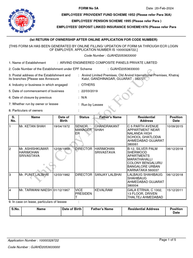 Form 5 a Preview | PDF | Signature