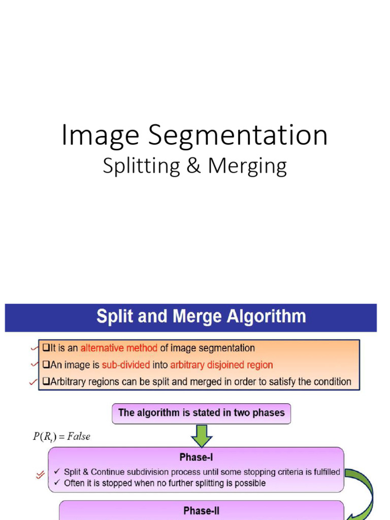 Unit - 5 Numerical On Region Splitting and Merging | PDF