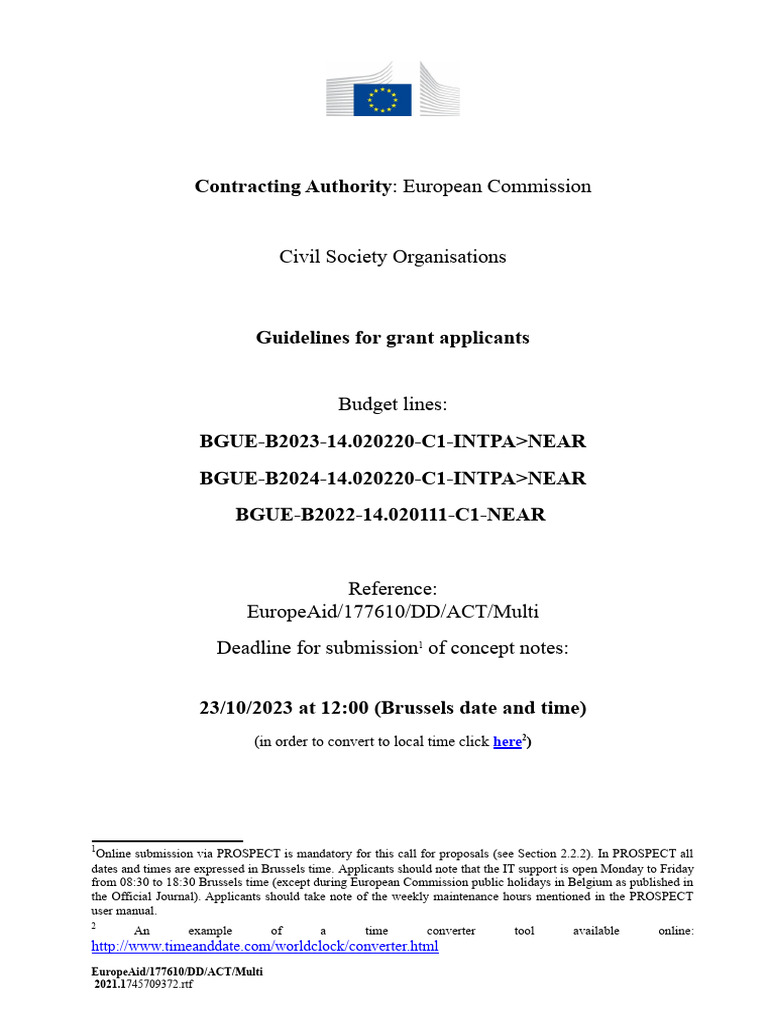 EU Grant Application Guidelines 2023 | PDF | European Union | Governance
