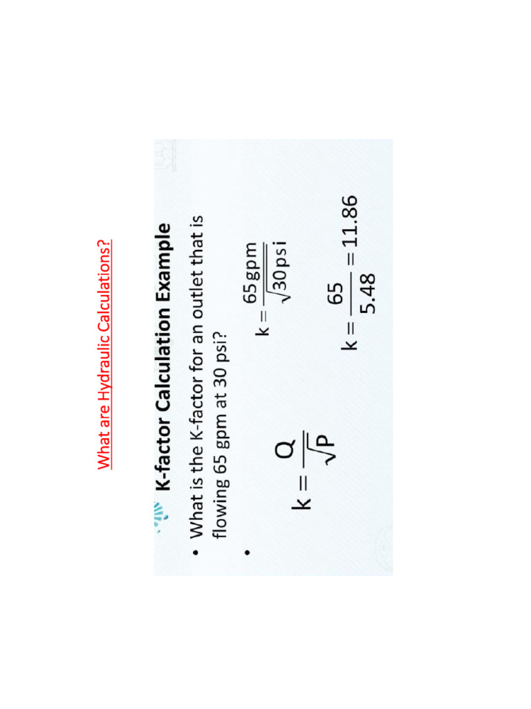 Fire Fighting Calculation | PDF