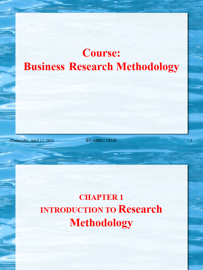 Chap 1 Introduction To Research Methodology | Download Free PDF ...