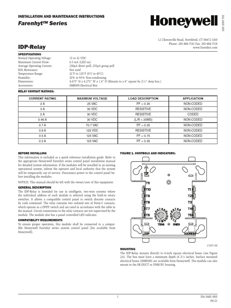 IDP-Relay: Farenhyt™ Series | PDF | Relay | Electrical Wiring