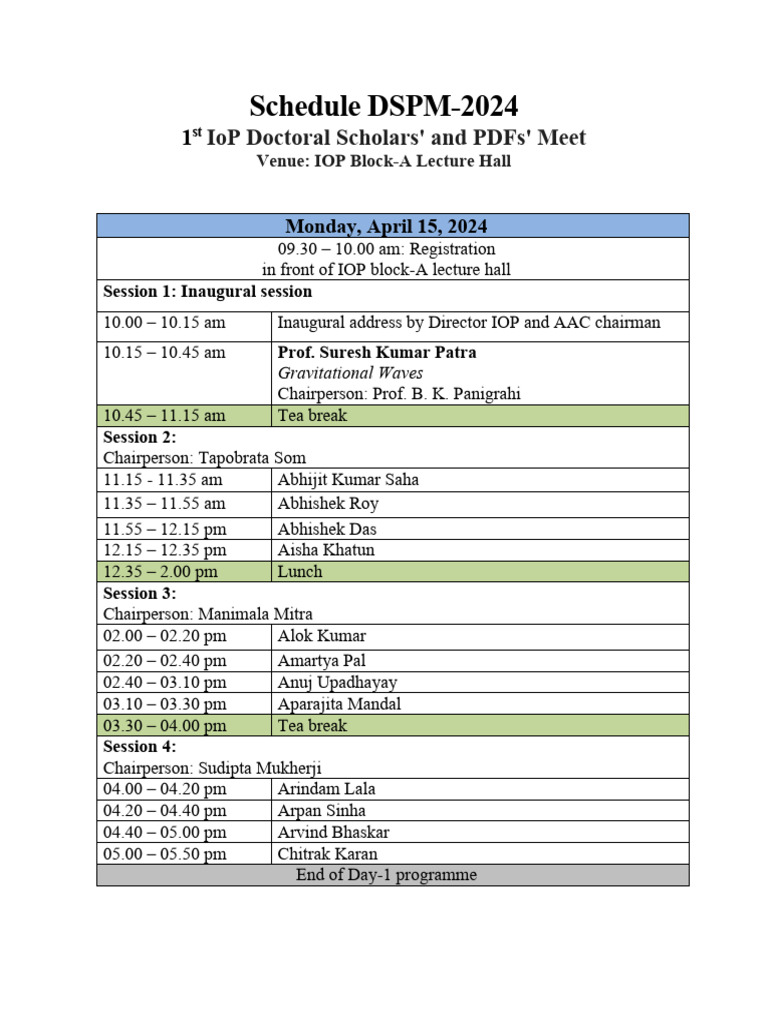 DPSM 2024 Schedule | PDF | Foreign Language Studies | Religion ...