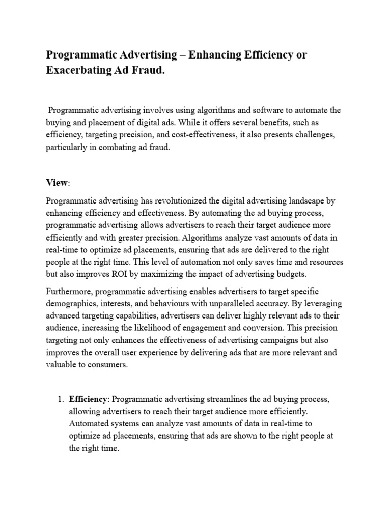 Programmatic Advertising | PDF | Online Advertising | Advertising