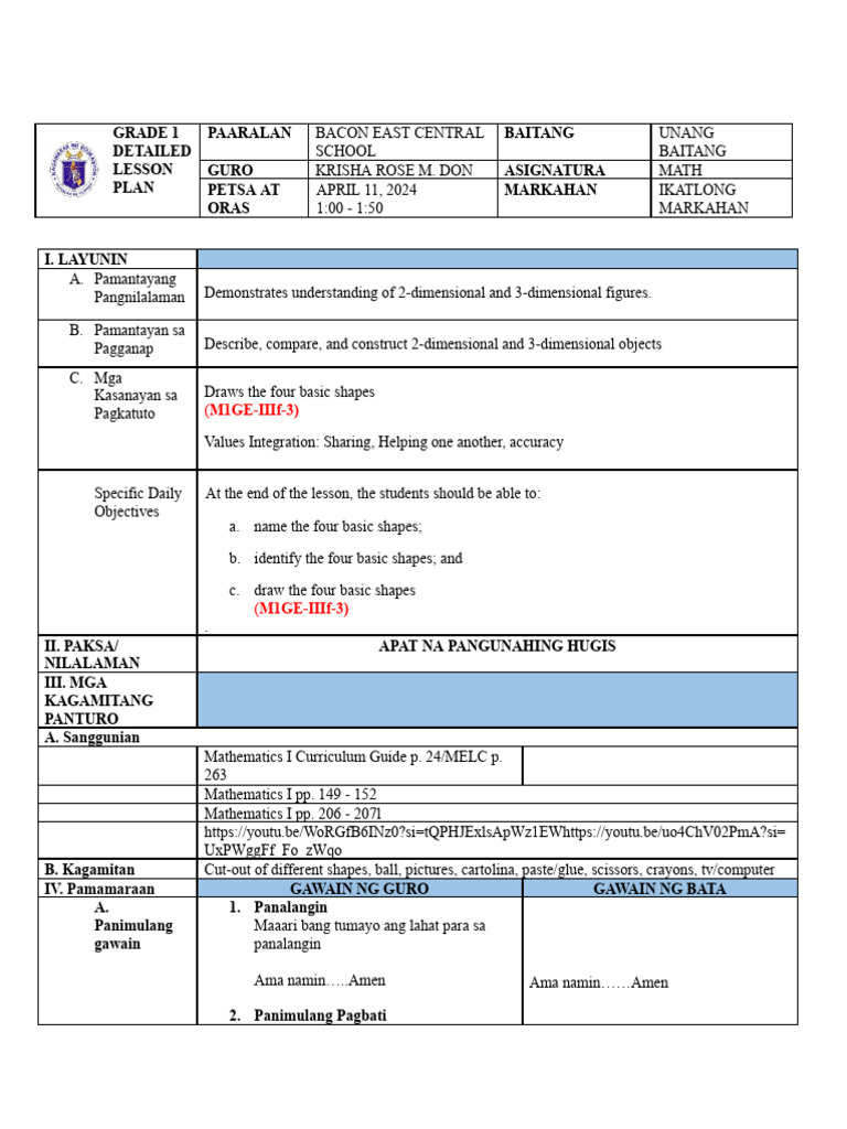 DEMO 2 (LESSON PLAN) | PDF