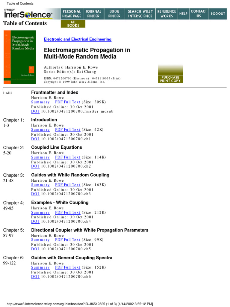 Electromagnetic Propagation in Multi-Mode Random Media | PDF | Waveguide | Waves