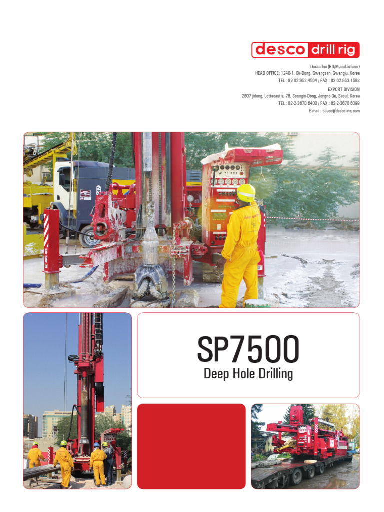 1 6 SP7500 | PDF | Drilling Rig | Drill