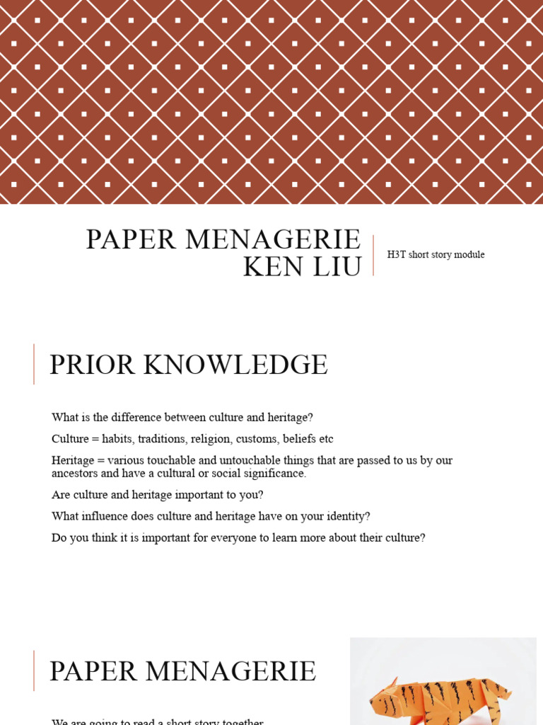 Exploring Culture in Paper Menagerie | PDF