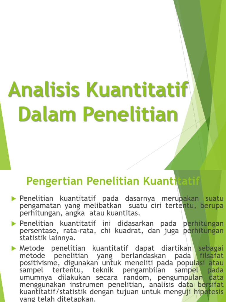 Pertemuan 12 Analisis Kuantitatif Dalam Penelitian | PDF Pertemuan 12 Analisis Kuantitatif Dalam Penelitian | PDF