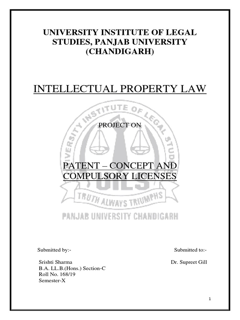 IPR Project | PDF | Patent | Glossary Of Patent Law Terms