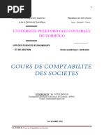 Cours de Comptabilité Des Sociétés 2024 | PDF | Comptabilité analytique | Comptabilité financière