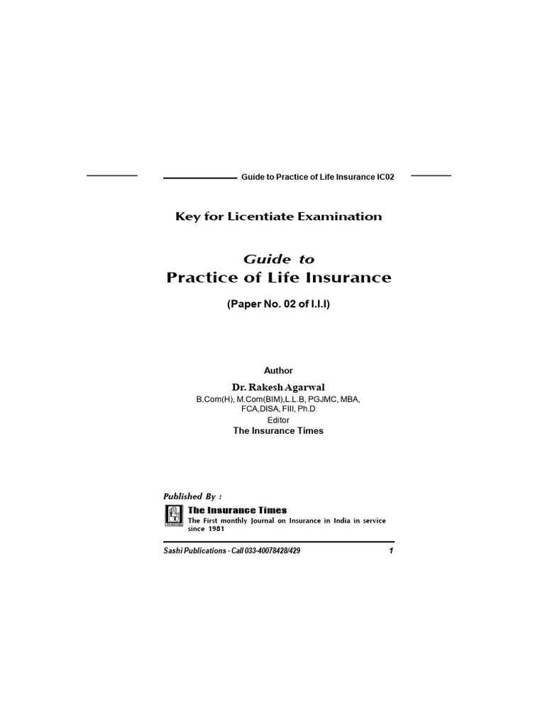 IC02 Life Insurance Exam Guide | PDF | Insurance | Life Insurance