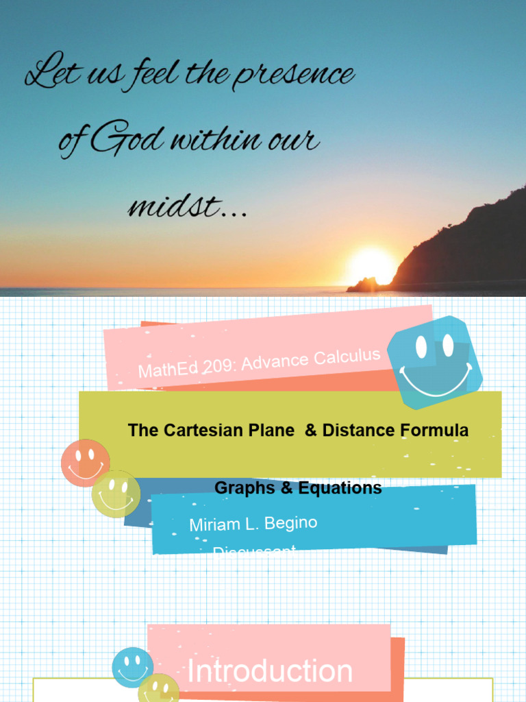 Catesian Plane, Distance Formula, Graphs and Equation | PDF | Cartesian ...