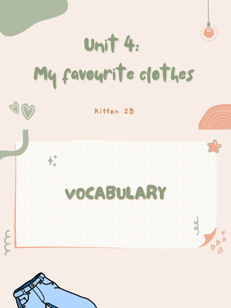 My Favourite Clothes for Kids | PDF | Career & Growth | Self-Improvement