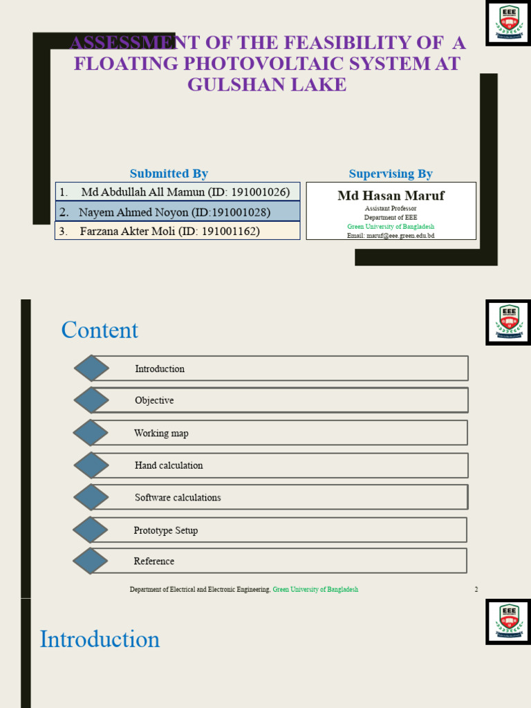 Floating Solar Feasibility Study | PDF | Solar Panel | Solar Energy