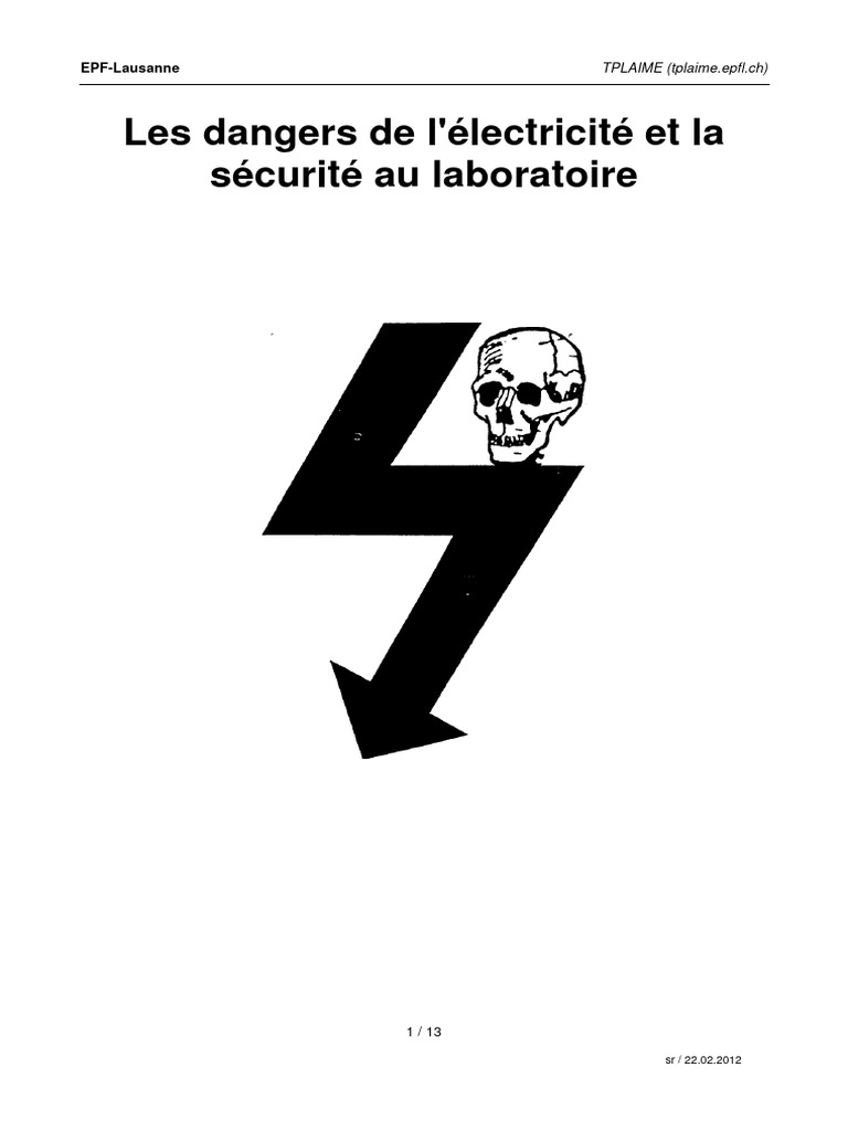 TP Triphase Dangers Electricite | PDF | Électricité | Physique appliquée et interdisciplinaire