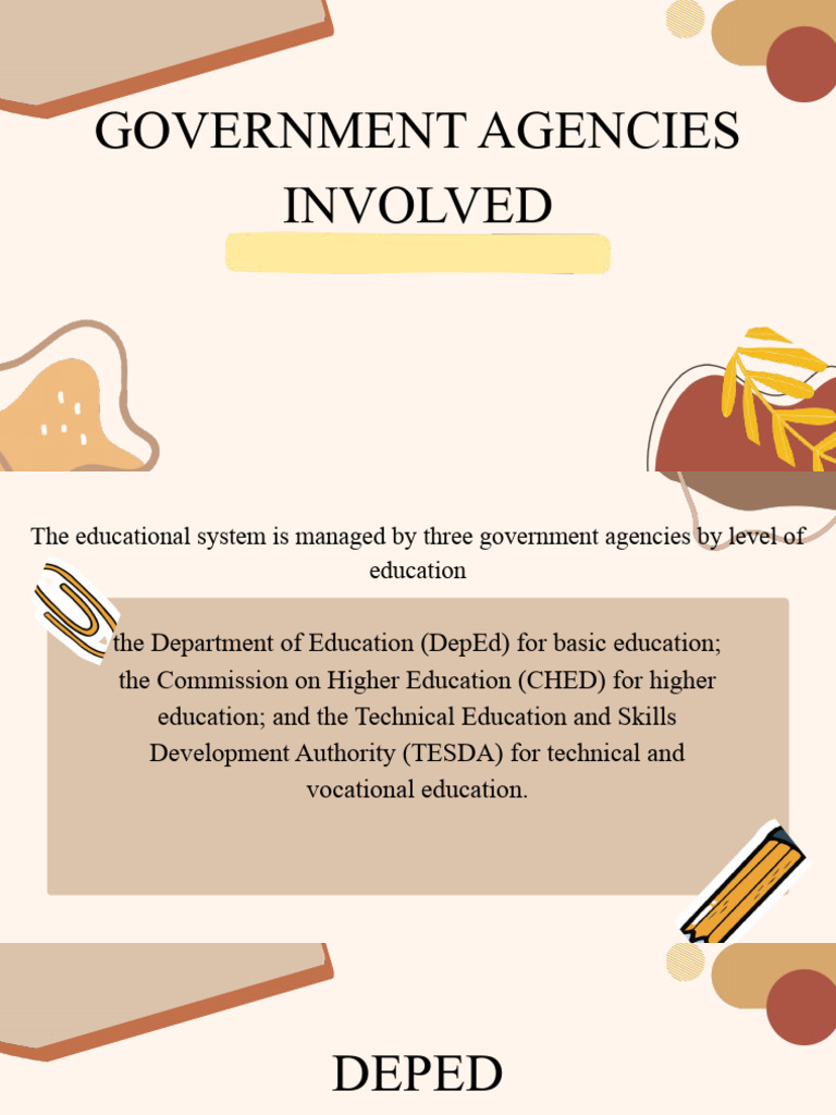 Philippine Education Agencies Overview | PDF | Vocational Education ...